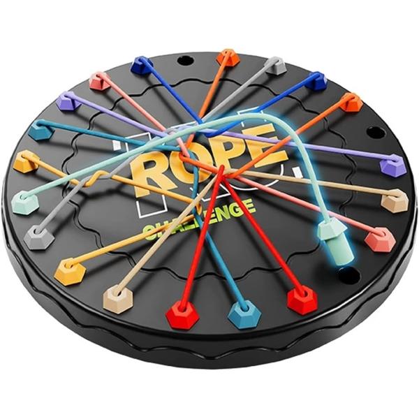 「楽しくチャレンジ」ロープパズルで家族や友達とわいわい遊べるボードゲーム。カラフルなおもちゃで、シンプルなのに奥深い。ひらめき勝負でおうち時間がもっと熱くなる。「遊び方カンタン」色のついたロープを引っ張り、絡まりをほどいていくシンプルルール...