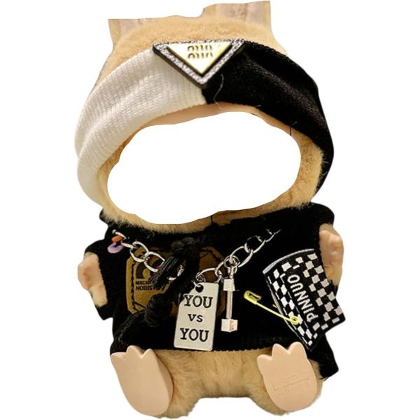 バリエーションコード : 2BRH3NOD6Fラブブ用の服です。おしゃれに着せ替えれば、写真撮影やお出かけがもっと楽しくなります。SNS映え間違いなしの可愛さで、つい持ち歩きたくなる推し活・ぬい活の必須アイテムです。「 適用サイズ 」約17...