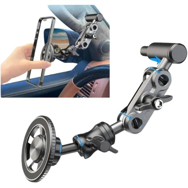 ＊「Aピラー直付けで視線移動を最小限に」 運転中の視線移動が少なく、安全にスマホ操作ができるAピラー直付けタイプ。純正のように自然に収まり、運転席まわりの使い勝手が向上します。＊「強力マグネットで走行中も落ちない」 高磁力マグネット採用で、...