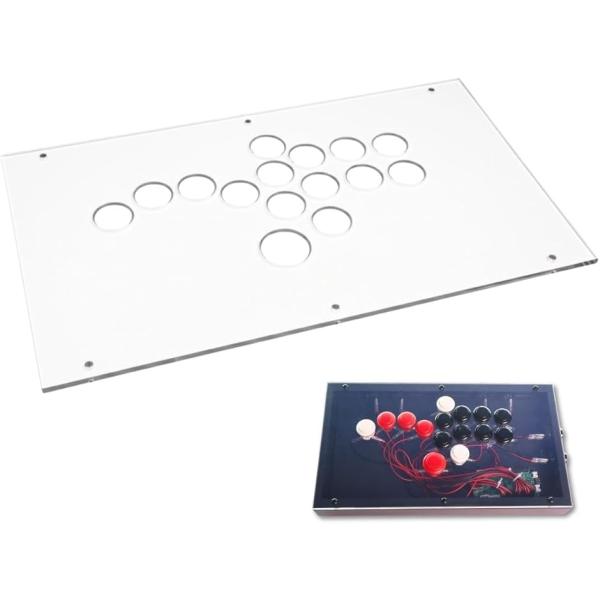 FightBox F10-PC / F10-PC-V2 / F10-PS5 / F10-PS5-V2 専用のカスタムアート天板作成用の透明アクリルパネルです。(天板大きさ、穴の位置・大きさが本体と同じになっています）お気に入りのイラストやデ...