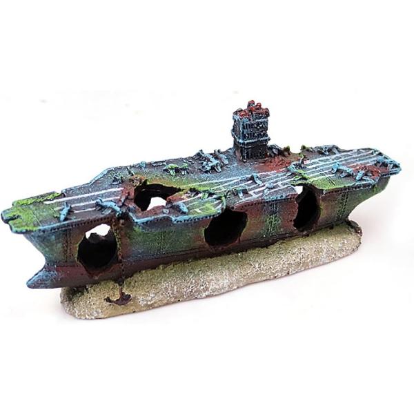 バリエーションコード : 2BRO64YRNF「商品説明」アクアリウムオーナメントは、水槽内に沈没した戦闘機や航空母艦の遺跡を再現しています。熱帯魚や爬虫類、金魚などの水槽内のオブジェ、隠れるスペースとして趣のある個性的な空間を演出します。...