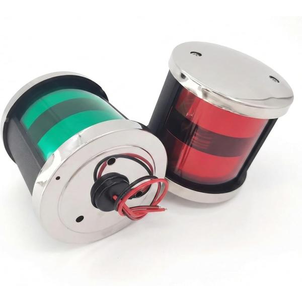 「左右セット」LED航海灯で、左舷灯は赤色、右舷灯は緑色の左右セットとしてご使用いただけます。「省電力設計」消費電力を抑えた設計でバッテリーの負担を軽減し、従来の高温電球と比べて発熱を抑え船に優しく周囲を照らします。「防水IP65」保護等級...