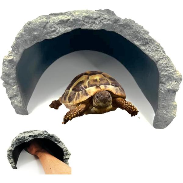 「リクガメ専用」「特大・高安定 ロックシェルター／ 陸ガメの安全な隠れ家・陸地」大型リクガメの健康と安全を追求した特大サイズのロックシェルターです。内部奥行き約23cmの広々とした空間は、陸亀のための理想的な水槽隠れ家。重さ約1430gの安...