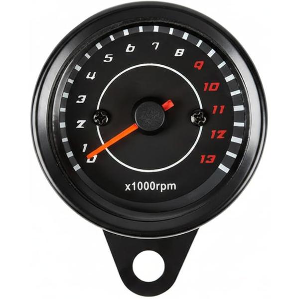 1. 汎用性とデザイン性重視 この汎用バイク用タコメーター＆オドメーターは、12V車に対応し、最大13000rpmまで正確に表示します。モンキー、カブ、レブルなど幅広い車種に適合。夜間の視認性を高めるLEDバックライトは、愛車をクールに演出...