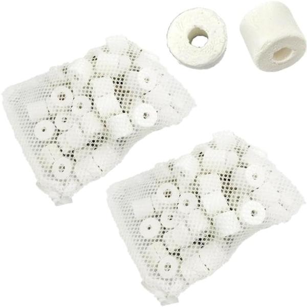 バリエーションコード : 2BRUIUP8HH「選べる1L 3L 5L」セラミックリング 多孔質 濾過材 ネット入り販売。セラミック ろ材 水槽 ネット入り リング 中性濾材 アクアリウム バクテリア 物理濾過 生物濾過 淡水 海水 水質改...