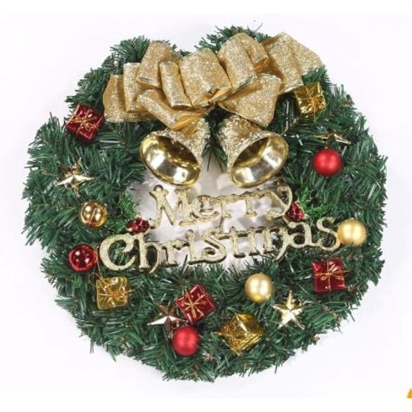 バリエーションコード : 2BRYD0DKTX贈り物に喜ばれるクリスマス飾りとして、30cmのコンパクトなリース。赤いリボンが可愛らしいアクセントを、ゴールドのリボンが上品な輝きを、レッド+ゴールドが豪華な組み合わせを提供。花輪型のデコレー...