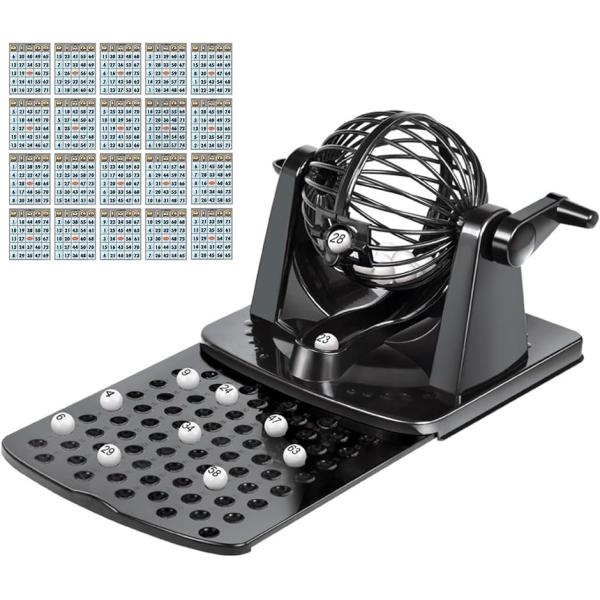 「届いてすぐ使えるビンゴゲームセット」ビンゴマシーン本体、ボール、ビンゴカード20枚など必要なアイテムが揃っており、準備の手間を省けます。初めての方でもスムーズに遊べます。「アナログならではの臨場感」ハンドルを回す操作感やボールが出る瞬間を...