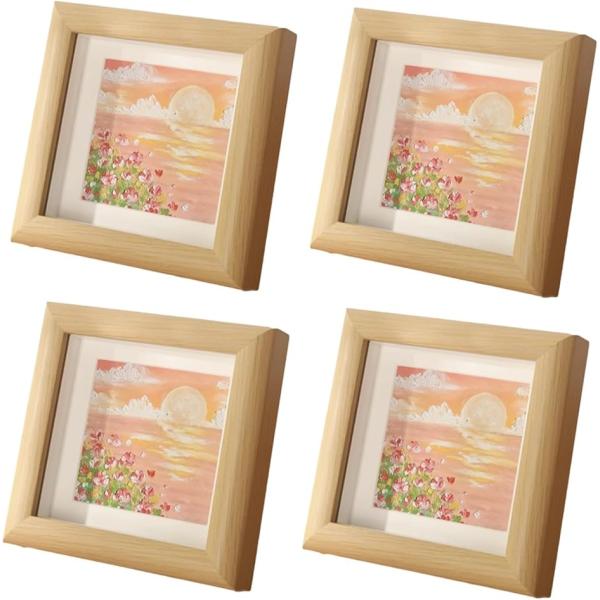 バリエーションコード : 2BRYW5WSOC写真やイラスト、ミニ油絵、押し花作品など幅広いアイテムを飾れる木製フォトフレームです。写真立てとしてはもちろん、ドライフラワーや植物標本など、さまざまな表現をお楽しみいただける正方形額縁です。立...