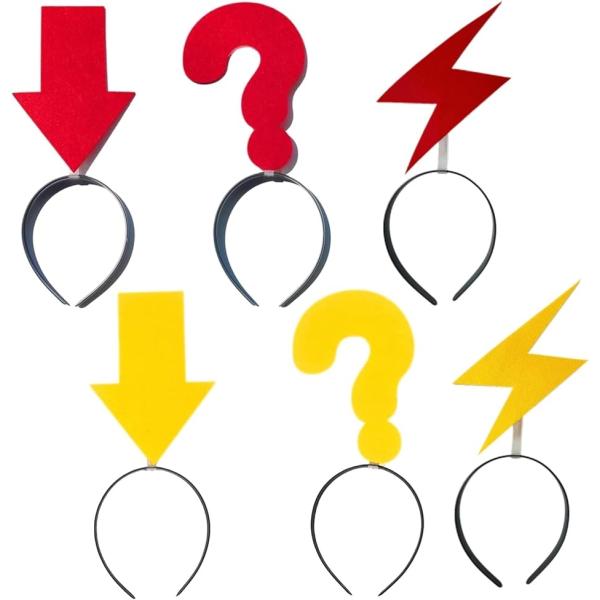 バリエーションコード : 2BRYUGD4LN個性的な形状でパーティーグッズとして注目されるレッドとイエローの雷、疑問符、矢印のヘッドバンド6種類セットです。仮装グッズとしても存在感があり、イベントの雰囲気を一気に盛り上げることができます。...