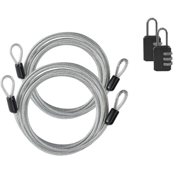 防犯性に優れた頑丈なワイヤー構造 素材はスチール合金コアにPVC被覆。7x7(49本)という高密度のストランド構造を採用しており、7x19構造のものよりも硬く、切断に対する抵抗力に優れています。参考切断荷重は951kg(線径4.0mmベース...