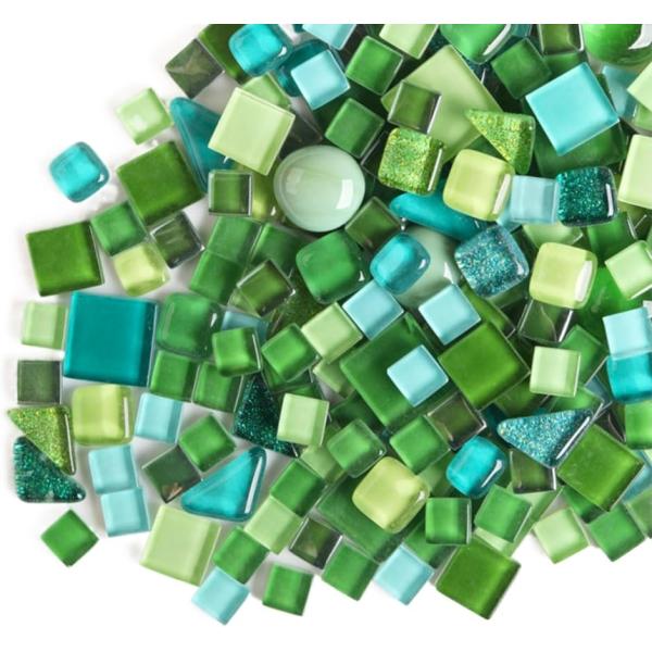 バリエーションコード : 2BU08N3YH9「多彩なタイルセット」ガラスモザイクタイルが500gたっぷり入った大容量セットです。正方形・三角・丸など不揃いの形と透明でカラフルな色合いで、DIYやクラフトの幅を広げてくれます。お子様の工作や...