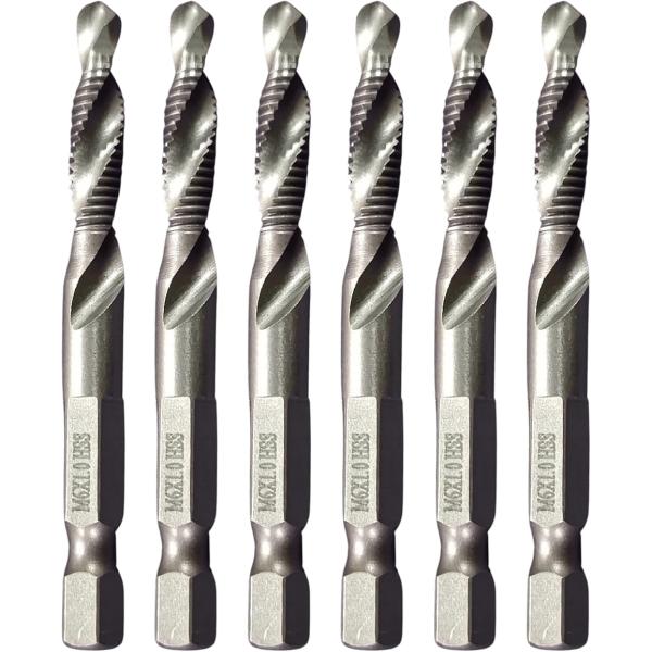 バリエーションコード : 2BUJI51R3R六角軸ドリルの6本セットです(M6)。チャック滑りが少なくインパクトドライバーなどでの使用が可能で、正確な穴あけ作業ができます。鉄・アルミ・樹脂・木材への穴あけに最適です。独自の先端形状とスパイ...