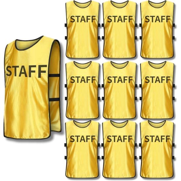 バリエーションコード : 2BU3OV02QR「高視認性デザインでスタッフの識別が容易」前後に「STAFF」のプリントと、遠くからでも目を引く鮮やかなカラーで、スタッフの所在が一目でわかります。「通気性の良いポリエステル素材で快適な着用感」...