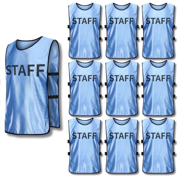 バリエーションコード : 2BU3OV02QR「高視認性デザインでスタッフの識別が容易」前後に「STAFF」のプリントと、遠くからでも目を引く鮮やかなカラーで、スタッフの所在が一目でわかります。「通気性の良いポリエステル素材で快適な着用感」...