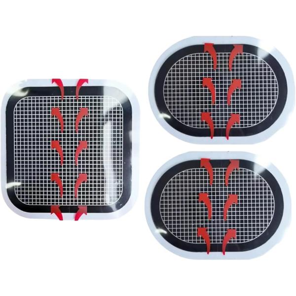 バリエーションコード : 2BUIYYV632「内容量」1袋3枚入「サイズ」10x10cm 正面用 1枚，10x7cm 脇腹用 2枚「重量」10x10cm 正面用 27g，10x7cm 脇腹用 17gEMS腹筋ベルト用でご使用いただける交換...