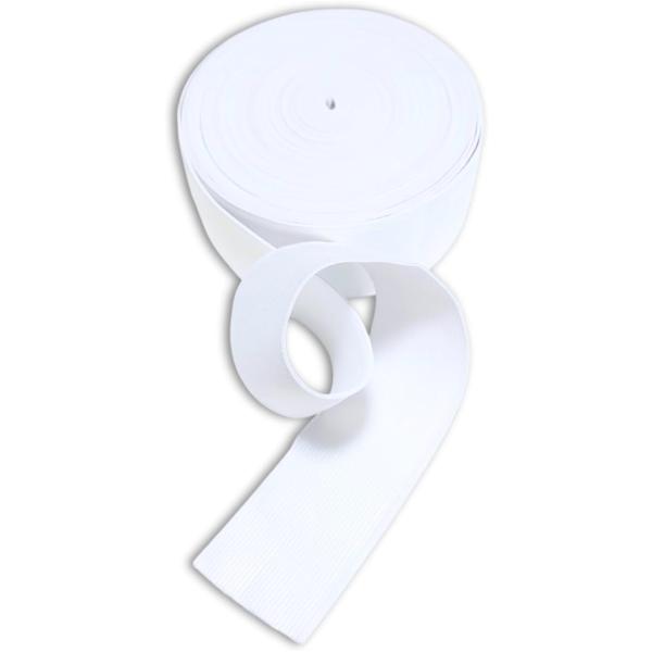 バリエーションコード : 2BU6RP3914ハサミでお好みのサイズにカットしてお使いいただける平ゴム紐 幅60mmです。カラーは白、黒、長さは10m、40mからお選びいただけます。伸縮性に優れているため、ゆるくなった衣服のウエストや裾、袖...