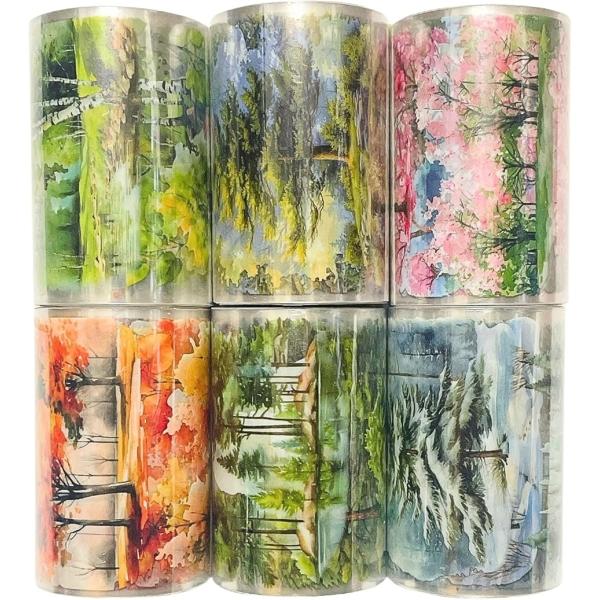 バリエーションコード : 2BU91KNI0K北欧の森をそのまま閉じ込めたような、透明感あるPET素材の木と森のマスキングテープ。繊細な自然モチーフをリアルに再現した美しいデザインで、コラージュ・手帳デコ・DIY・ラッピングなどにぴったり。...