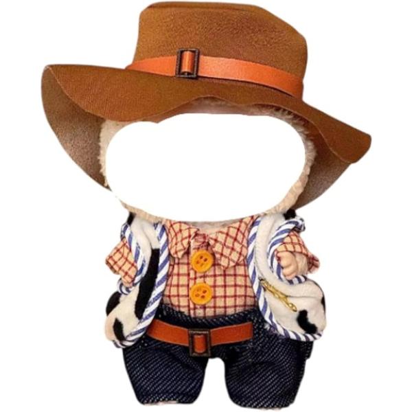 バリエーションコード : 2BUCDG8IP3＊カウボーイ風デザインのラブブ専用コスチューム。チェック柄シャツにデニム風パンツ、カウ柄ベストと大きなテンガロンハットで本格的な西部スタイルを再現。着脱しやすく細部まで丁寧に仕上げられ、コレクシ...