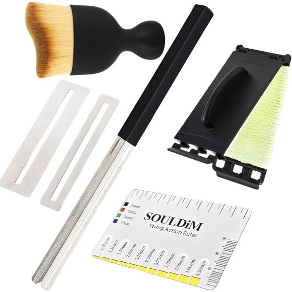 バリエーションコード : 2BUCC4TO9Vギターメンテナンスツール６点セットこのセットは、大切なギターのフレットや指板を最適な状態に保つためのメンテナンスツールです。＊フレットレベリングファイル（ギターフレットドレッシングメタルファイル...