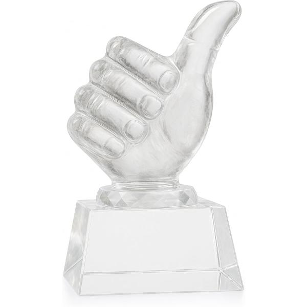 「ユニークトロフィー」ユーモアたっぷりの“いいね”ポーズで、会場に笑顔と話題をお届け。「イベント映え」普通のトロフィーとは一線を画すユニークさで、写真映え＆盛り上がりも抜群。「ゴージャス感」輝くクリスタルガラスが存在感抜群。受け取る瞬間も特...