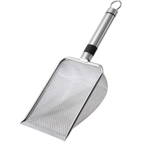 1. 高耐久なステンレス製：錆びにくく、丈夫なステンレス鋼を使用した猫砂スコップは、長期間の使用に耐え、耐久性に優れています。猫トイレ掃除が毎日楽になります。2. 効率的な掃除デザイン：先端が面取りされており、トイレトレーの底を簡単にすくい...