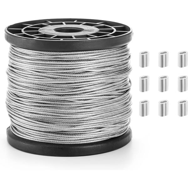 バリエーションコード : 2BU6DRXQIN「2.0mmステンレスワイヤーロープ材質」SUS304ワイヤーロープは、耐食性、耐温度性、非磁性など、鉄鋼に比べて優れた磁性を有し、破断使用荷重は約290kgので、一般的なワイヤロープに比べ約1...