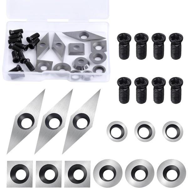 「材質」高品質の硬質合金製で、鋭利で耐久性があり、折れたり変形したりしにくく、耐用年数が長く、長期的に良い経験を提供します。「仕様」ブレードは、さまざまな木工機械の切断ニーズを満たすために、さまざまなサイズで利用可能であり、それらは正方形（...