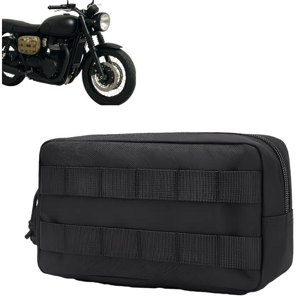 バリエーションコード : 2BUI0VI86J「瞬時にアクセス」 ハンドルバー・サドル下・フレーム・腰ベルトにワンタッチ装着。走行中でも必要ギアをサッと取り出せる、バイクに映えるビジュアルを持つ“無骨に走る”ためのツールバッグ。「驚きの収納...
