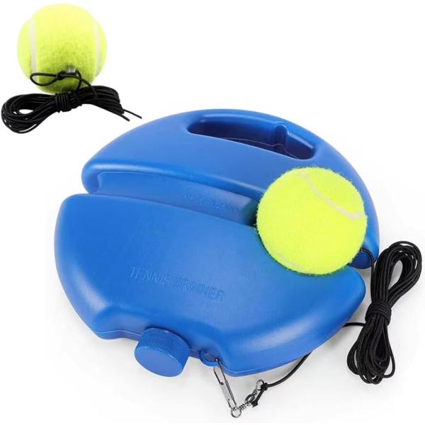 「一人で効率的なテニス練習を実現」このテニス練習器具は一人でどこでもテニスの練習ができるトレーニングアイテムです。約4mのゴム製ロープでボールと台座が繋がっているため打ったボールが自動的に戻ってきます。ボールを拾う手間が省けることでリズムよ...