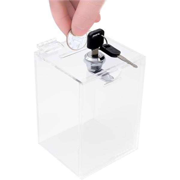 バリエーションコード : 2BUJU0U8SS透明だからワクワク感アップ。鍵付きのクリアな貯金箱なら、お金が貯まる様子が一目で確認できるので、毎日の貯金が楽しくなります。折りたたんだお札も収納可能で、大切な資金管理にもぴったりです。施錠可能...