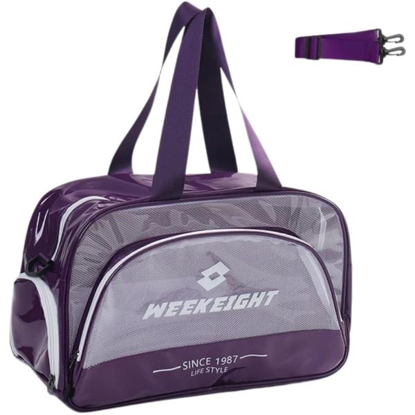 素材と耐水性 高品質PVCとPU素材を採用した防水仕様のプールバッグです。濡れた水着やタオルもそのまま収納でき、湿気の多い環境でも荷物を守ります。お手入れも簡単で、さっと拭くだけで清潔に保てます。プールやジム、レジャーなど多用途で活躍します...