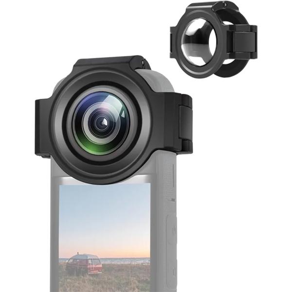 バリエーションコード : 2BUNSFLJ98透明ガラスを使い、映像の歪みや色味の劣化を抑え、360度の美しい景色をそのまま再現できるInsta360 X3用のレンズカバーです。防滴仕様で、突然の雨や水しぶきにも強く、旅先やキャンプなどのア...