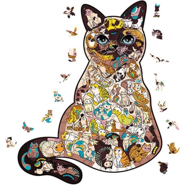 バリエーションコード : 2BUYONQHHQ木製パズルは、組み立てると可愛いシャムネコが完成。全200ピース、ピースごとに違う動物になっている独創性あふれるパズル。カラフルで鮮やかなカラーリングは見るのも、組み立てるのもワクワク。老若男女...