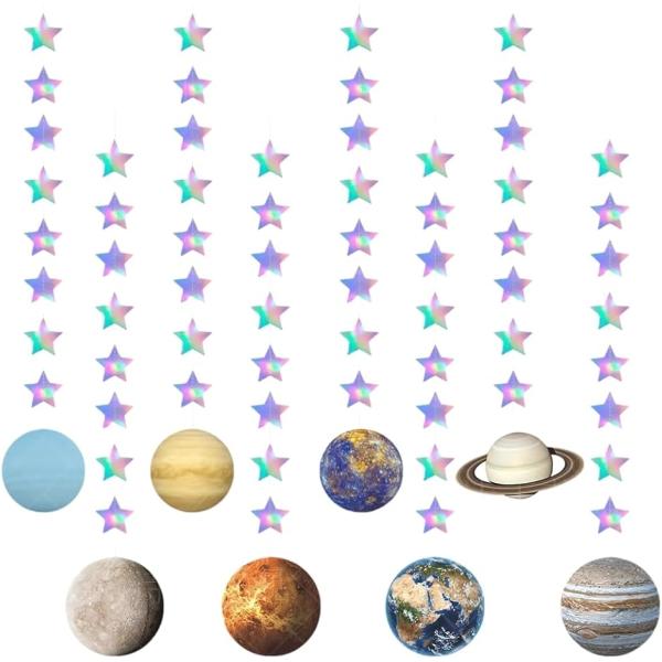 「お部屋が壮大な宇宙に。太陽系と宇宙飛行士のパーティーガーランド」壁に飾るだけで、子供部屋があっという間に太陽系の宇宙空間に大変身。水星から海王星までの8つの惑星に加え、宇宙飛行士やたくさんの星がセットになった、夢あふれるデコレーションです...