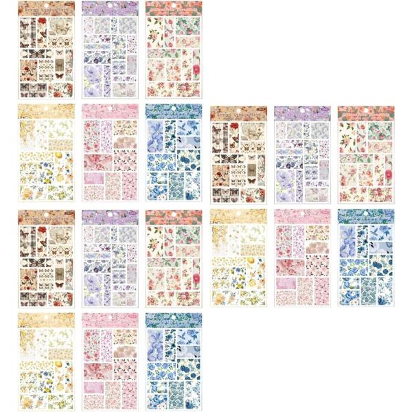 バリエーションコード : 2BUOV9P9TG様々な種類の花々や植物が繊細に描かれた、フローラルデザインのステッカー6種セット。リアルな花びらの質感や、ヴィンテージ感あふれる、多様な花、葉、蝶などの異なる色合いや雰囲気のボタニカルモチーフが...