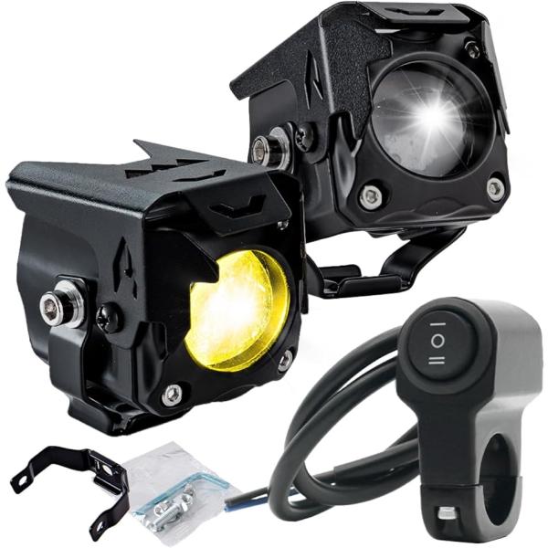 バリエーションコード : 2BUP5X29R8「ツーリングや通勤時の夜間走行をもっと快適に」PIENSEのバイク用LEDフォグランプは、アルミニウム外殻と放熱フィン構造を採用し、耐久性と安定した光量を両立。強力な20W LEDチップがクリア...