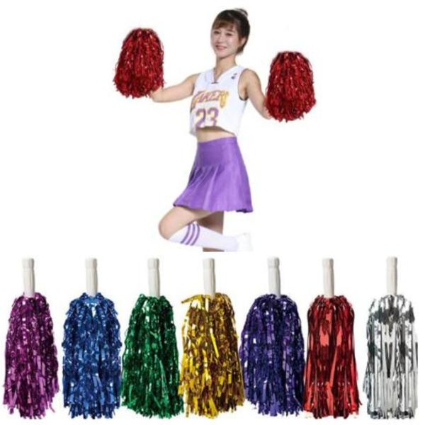 チア リーディング ポンポン 持ち手 付 7色14個 セット「持ち手」握りやすい持ち手付 激しい動きにも対応できます「何度も使える」イベントのたびに繰り返し使えます「軽い」疲れにくく配慮された軽量設計 チアポンポン「応援・盛り上げ」スポーツ...