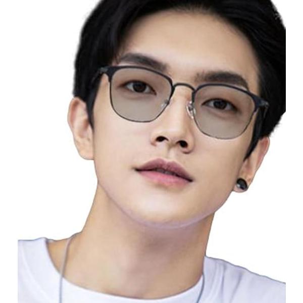 バリエーションコード : 2BUQLNXSDD１．「デザイン」伝統的なサーモントデザインは、知的に見える人気のデザインで、軽量で圧迫感が少なく、長時間のPC作業や着用でも疲れない快適さを提供します。２. 「自動変色。調光2WAYレンズ」 紫...