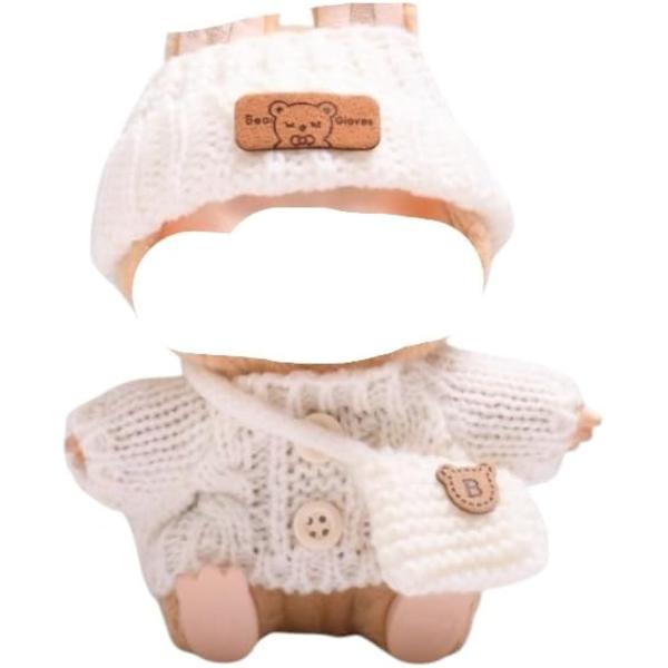 バリエーションコード : 2BURK15494ラブブ専用のニットコーデセットは、あったかニット帽、ボタン留めデザインのセーター、ハンドメイド感あふれるバッグが揃ったおしゃれアイテム。ふわふわのアクリル糸を使用し、触り心地抜群で、ラブブ本来の...