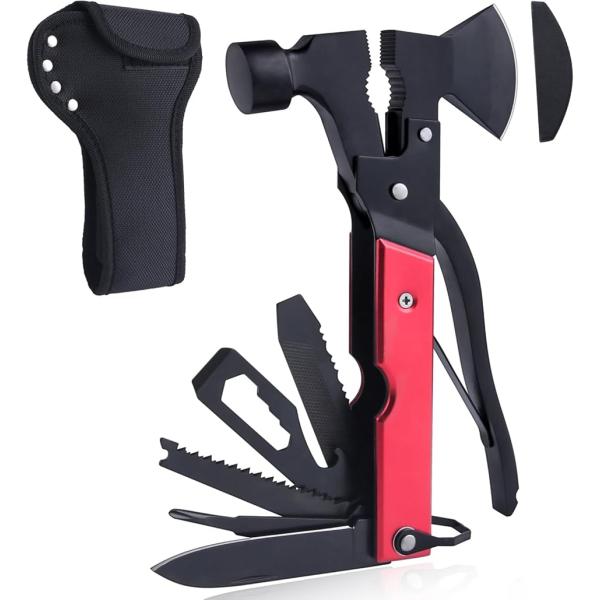 材質:アックスハンマーは3Cr13鋼でできており、より丈夫で耐摩耗性があり、耐用年数が長いため、過酷な屋外条件で信頼性の高い性能を発揮します。多目的ユーティリティ:プラスドライバー、のこぎり、六角レンチ、栓抜き、魚のスケールスクレーパー、フ...