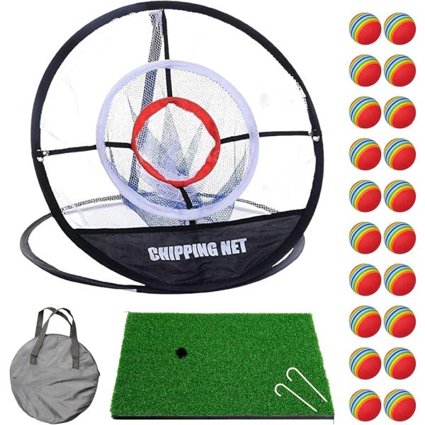 「アプローチ・パター練習に特化した設計」 自宅や庭、公園などあらゆる場所でアプローチ練習が可能な折りたたみ式ネット。中心ターゲット付きで狙いを明確にし、パター練習や短距離ショットの精度向上にも貢献します。「ボール20個セットで届いたその日か...