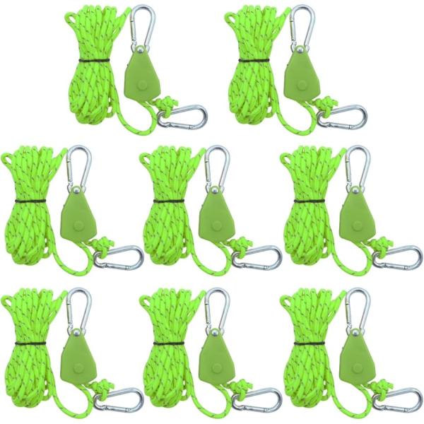 バリエーションコード : 2BJDTUIDJOロープラチェットは、テント、タープ、ペグにカラビナを引っかけ、ロープを引っ張るだけでアッと今に設営完了。ロープワーク自在金具不要で時短、簡単、便利なアウトドア、キャンプ用品。選べる豊富なカラバリ...