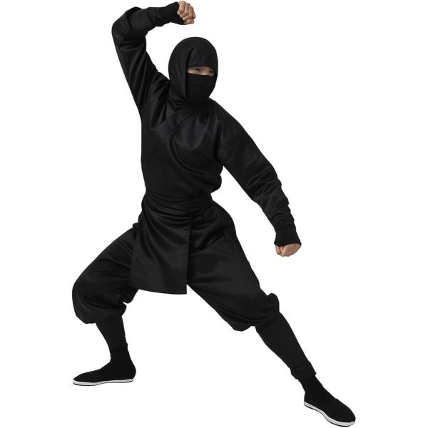 バリエーションコード : 2BUVPOFPIL忍者スタイル。フード・アームガード・腰帯付きで、雰囲気抜群。全身コーディネートがこれ一つで完成。［ セット内容（全6点）］・フード付きアウター（甚平スタイルの紐結び式デザイン）・インナーシャツ（...