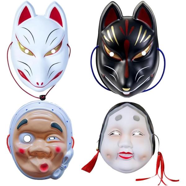 「笑顔を誘う愛されキャラクター」 つい笑顔になってしまうひょっとこ・おかめ・狐面のユーモラスな表情が特徴で、どんな場面でも自然に注目を集めます。和モダンなデザインは夏祭りや学校行事、ハロウィン、パーティーなどのイベントでも大活躍間違いなし。...