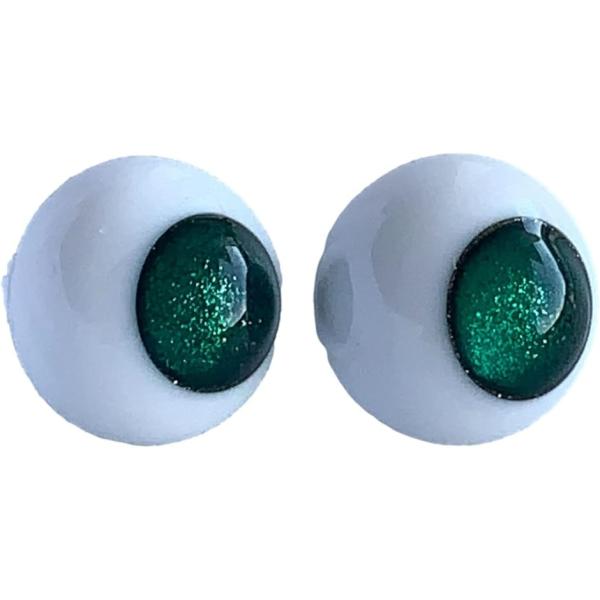 バリエーションコード : 2BUXUFHJ24透明感と発色が美しいグリーン系グラスアイです。ガラス製ならではの輝きで、人形やフィギュア、球体関節人形（BJD）などの作品に生命感を与えます。クラフト・手芸・造形などの用途に適したドールアイです...