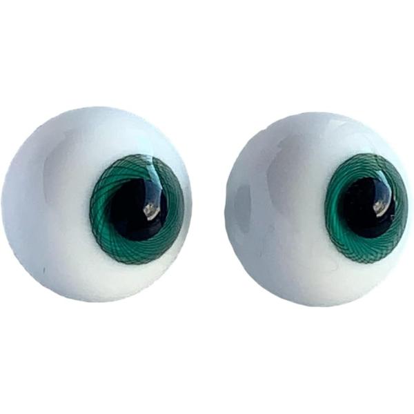 バリエーションコード : 2BUXUFHJ24透明感と発色が美しいグリーン系グラスアイです。ガラス製ならではの輝きで、人形やフィギュア、球体関節人形（BJD）などの作品に生命感を与えます。クラフト・手芸・造形などの用途に適したドールアイです...