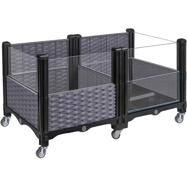 バリエーションコード : 2BUXVUT0F6製品仕様：本体サイズは幅81x奥行41x高さ41cm、ガラス厚は5mmで、大型爬虫類や両生類の飼育に十分なスペースを提供します。2WAY使い分け可能：取り外し式スロープで「カメの陸地モード」と「...