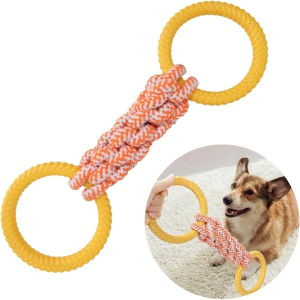 バリエーションコード : 2BUYO11NQO「遊びやすいロープ型おもちゃ」天然コットンのロープと弾力のあるTPR素材のリングを組み合わせたデザインで、噛んだり引っ張ったりして楽しく遊べます。「飼い主とのコミュニケーションに」引っ張りっこや...