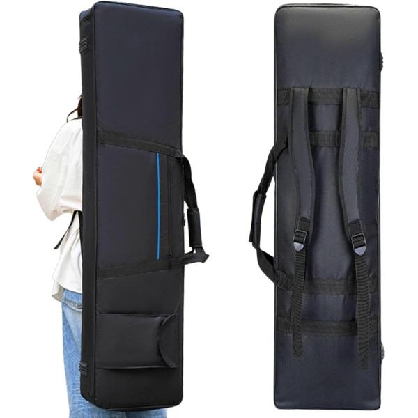 バリエーションコード : 2BUYPJR9XH電子ピアノやキーボードの持ち運び・保管に最適なソフトタイプの収納ケースです。ブラック地にブルーのラインが映えるスタイリッシュなデザイン。61鍵盤用と88鍵盤用の2サイズ展開で、様々な鍵盤楽器に対...