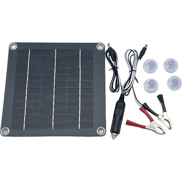 高効率ソーラーパネルを採用し、晴天時には安定した12V出力でバッテリー充電をサポートします長期間車を使用しない場合でも、自然放電によるバッテリー上がりを防止し安心ですシガーソケットやクリップ接続で簡単に設置でき、工具不要で誰でもすぐに使用可...